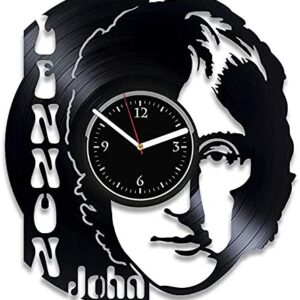 Kovides J. Lennon Vinyl Wall Clock The Beatle Home Decor Beatle Wall Art Music Clock John Lenno Xmas Idea for Fan Rock Band Art Beatle Vinyl Record Clock J.Lennon Birthday for Man