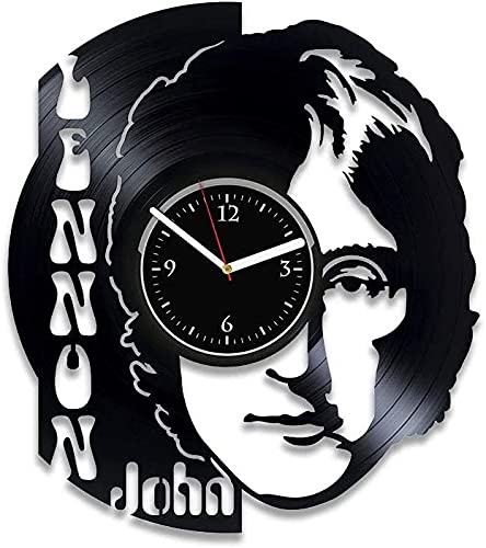 Kovides J. Lennon Vinyl Wall Clock The Beatle Home Decor Beatle Wall Art Music Clock John Lenno Xmas Idea for Fan Rock Band Art Beatle Vinyl Record Clock J.Lennon Birthday for Man