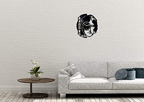 Kovides J. Lennon Vinyl Wall Clock The Beatle Home Decor Beatle Wall Art Music Clock John Lenno Xmas Idea for Fan Rock Band Art Beatle Vinyl Record Clock J.Lennon Birthday for Man