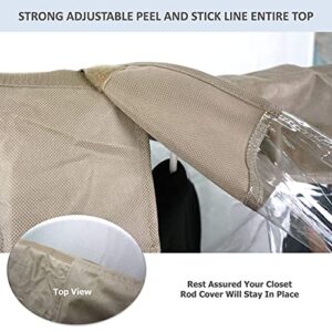 Garment Cover for Closet Rod and Portable Clothing Rack Shoulder Dust Cover - Protect Your Wardrobe in Style - Adjustable to fit 20" to 36" long - 1 Pack