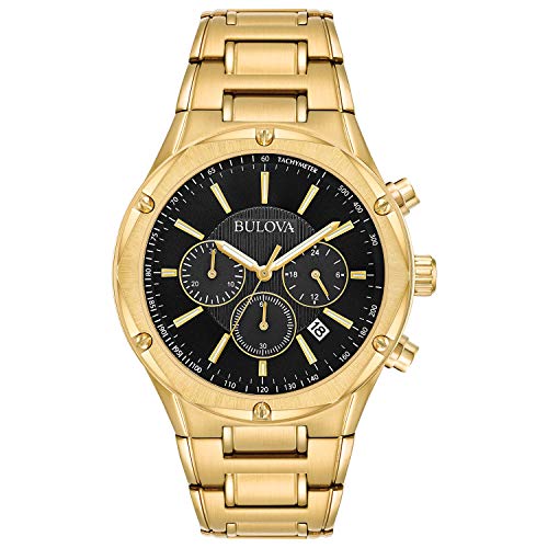 Bulova Men's Classic 6-Hand Chronograph Calendar Quartz Watch, 24 Hour Time, Luminous Hands, 43mm