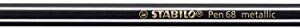 STABILO Metallic Premium Felt Tip Pen Pen 68 Metallic - Gold/Silver/Copper, Set of 3