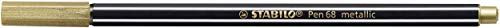 STABILO Metallic Premium Felt Tip Pen Pen 68 Metallic - Gold/Silver/Copper, Set of 3