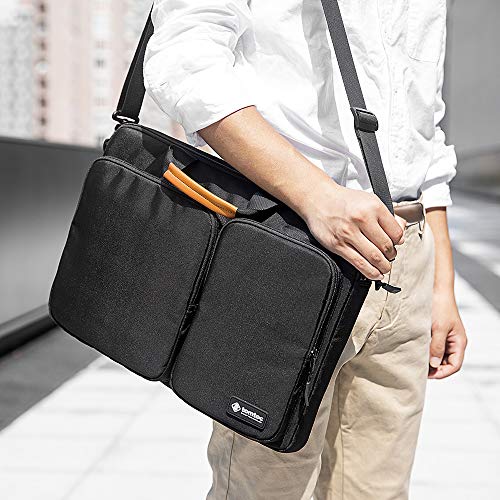 tomtoc 360 Protective Laptop Shoulder Bag for The New Razer Blade Pro 17, HP Envy Laptop 17 Inch, Dell Inspiron 17 3000 Laptop, ASUS ROG Zephyrus S 17.3 Inch, Notebook Bag with Accessory Pocket