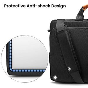 tomtoc 360 Protective Laptop Shoulder Bag for The New Razer Blade Pro 17, HP Envy Laptop 17 Inch, Dell Inspiron 17 3000 Laptop, ASUS ROG Zephyrus S 17.3 Inch, Notebook Bag with Accessory Pocket