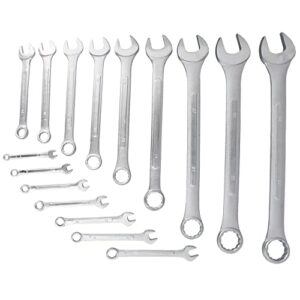 ABN Raised Panel Combination Wrench Set SAE Standard Wrench Set 1/4in to 1-1/4in 16-Piece Combination Wrenches Set