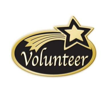 Crown Awards Volunteer Lapel Pins - 1.25" Black and Gold Volunteering Award Pins 30 Pack Prime