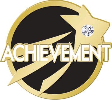 Crown Awards Achievement Gem Embellished Lapel Pins - 1" Achievement Lapel Pin 30 Pack Prime