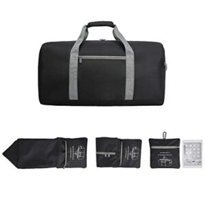 iFARADAY Foldable Duffel Bag 22 inch Small Lightweight Luggage Bag for Travel Gym Sport-Black