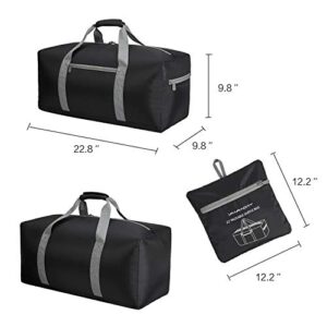 iFARADAY Foldable Duffel Bag 22 inch Small Lightweight Luggage Bag for Travel Gym Sport-Black