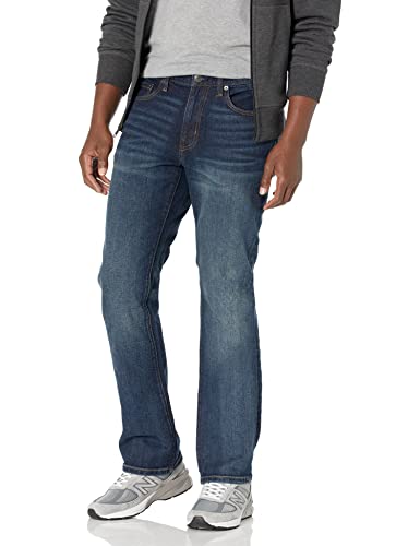 Amazon Essentials Men's Slim-Fit Stretch Bootcut Jean, Dark Wash, 31W x 32L