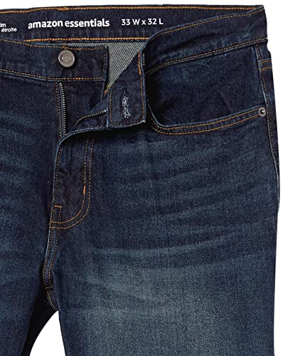 Amazon Essentials Men's Slim-Fit Stretch Bootcut Jean, Dark Wash, 31W x 32L