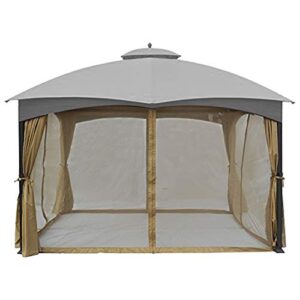 Replacement Netting Walls for 10' x 12' Gazebo by ABCCANOPY Beige