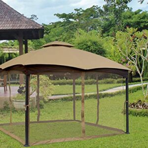 Replacement Netting Walls for 10' x 12' Gazebo by ABCCANOPY Beige