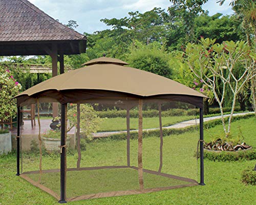 Replacement Netting Walls for 10' x 12' Gazebo by ABCCANOPY Beige