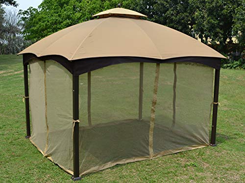 Replacement Netting Walls for 10' x 12' Gazebo by ABCCANOPY Beige