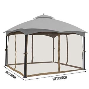 Replacement Netting Walls for 10' x 12' Gazebo by ABCCANOPY Beige