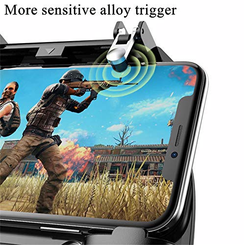 COOBILE Mobile Game Controller for PUBG Mobile Controller L1R1 Mobile Game Trigger Joystick Gamepad for iOS & Android Phone(W10 update)