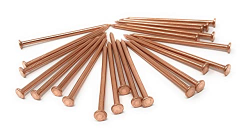 Dubbs Hardware - 3.5 Inch Copper Nails Pack of 22 - Pure Copper Nail Spikes USA Made - Solid Reliable Used for Trees, Stumps, Landscaping, and Hobbies