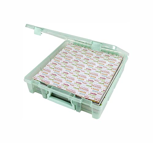 ArtBin 6955RJ Super Satchel 1-Compartment Box, Art & Craft Organizer, 1-Pack, Translucent Mint