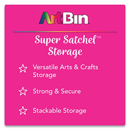 ArtBin 6955RJ Super Satchel 1-Compartment Box, Art & Craft Organizer, 1-Pack, Translucent Mint