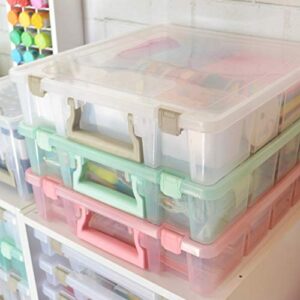 ArtBin 6955RJ Super Satchel 1-Compartment Box, Art & Craft Organizer, 1-Pack, Translucent Mint