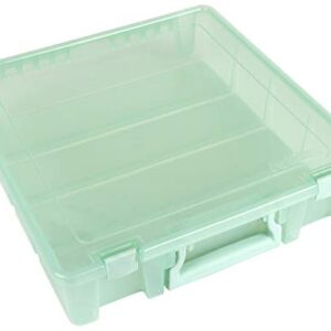 ArtBin 6955RJ Super Satchel 1-Compartment Box, Art & Craft Organizer, 1-Pack, Translucent Mint