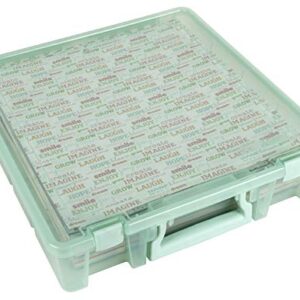 ArtBin 6955RJ Super Satchel 1-Compartment Box, Art & Craft Organizer, 1-Pack, Translucent Mint