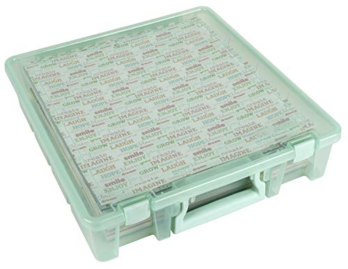 ArtBin 6955RJ Super Satchel 1-Compartment Box, Art & Craft Organizer, 1-Pack, Translucent Mint