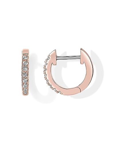 PAVOI Womens 14K Gold-Plated-Base Rose Gold Post Cubic Zirconia Cuff Earring