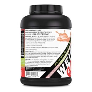 Amazing Muscle - Whey Protein Gainer - 6 Lb - Supports Lean Muscle Growth & Workout Recovery (Strawberry)