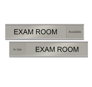 exam room slider sign, 10" x 2" "available/in use" - made in the usa!