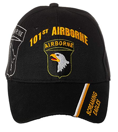 Officially Licensed US Army 101st Airborne Division Screaming Eagles Embroidered Black Adjustable Baseball Cap