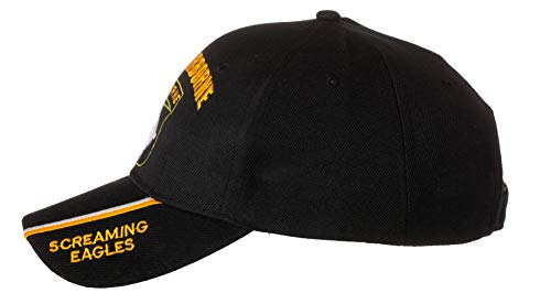 Officially Licensed US Army 101st Airborne Division Screaming Eagles Embroidered Black Adjustable Baseball Cap