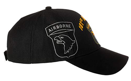 Officially Licensed US Army 101st Airborne Division Screaming Eagles Embroidered Black Adjustable Baseball Cap