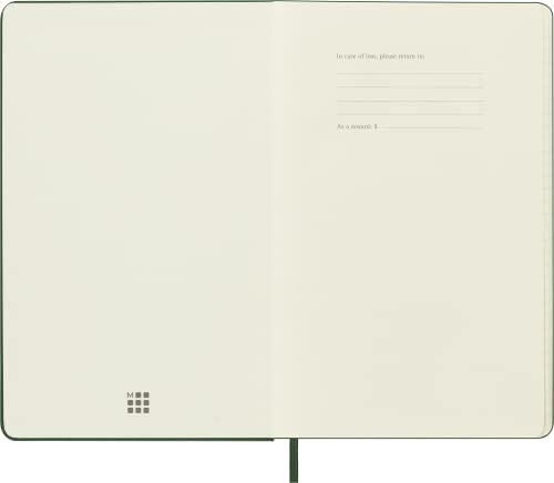 Moleskine Classic Notebook, Hard Cover, Large (5" x 8.25") Ruled/Lined, Myrtle Green, 240 Pages