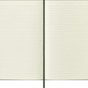 Moleskine Classic Notebook, Hard Cover, Large (5" x 8.25") Ruled/Lined, Myrtle Green, 240 Pages