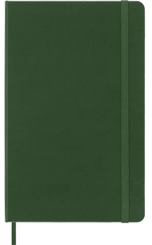 Moleskine Classic Notebook, Hard Cover, Large (5" x 8.25") Ruled/Lined, Myrtle Green, 240 Pages