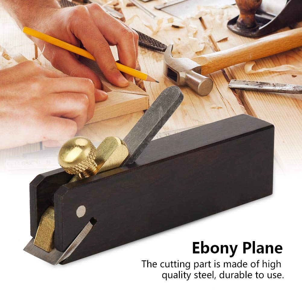 Portable Wood Hand Planer Ebony Mini DIY Cable-line Woodworking Plane Carpenter Wood Cutting Tool for Trimming ChamfeEdge Sloping