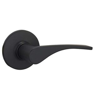 Amazon Basics Victorial Door Lever, Passage, Matte Black