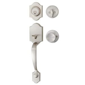 amazon basics handleset with tulip knob - single cylinder - satin nickel