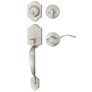 amazon basics handleset with shelby lever - single cylinder - satin nickel