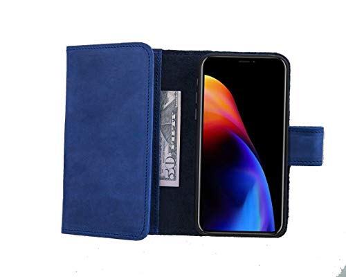 Leather iPhone XR Wallet, Magnetic Detachable Case for iPhone XR, Customized Gift, Wireless Charge, Laser Engrave, Full Grain Leather