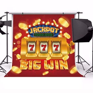 Yeele 8x8ft Slot Machine Jackpot 777 Backdrop Casino Gambling Chips Big Win Background for Photography Las Vegas Winner Banner Gambler Adult Photo Portrait Shoot Vinyl Studio Props