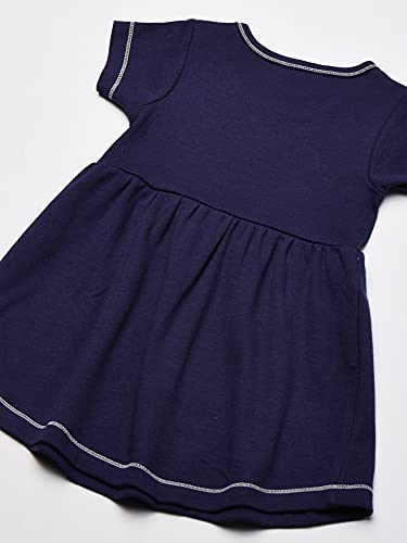 Touched by Nature baby girls Organic Cotton Short-sleeve and Long-sleeve Dresses Playwear Dress, Toddler Lemons Short Sleeve, 2T US