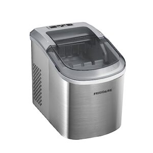 frigidaire countertop ice maker, compact machine, 26 lbs per day, stainless