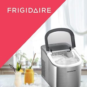 Frigidaire Countertop Ice Maker, Compact Machine, 26 lbs per day, Stainless