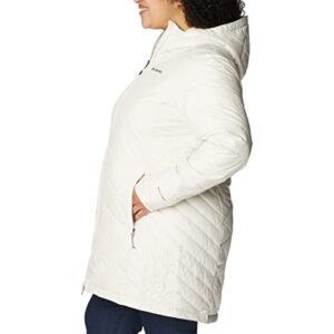 Columbia Women's Heavenly Long Hooded Jacket, Chalk, Medium