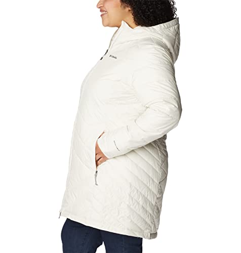 Columbia Women's Heavenly Long Hooded Jacket, Chalk, Medium