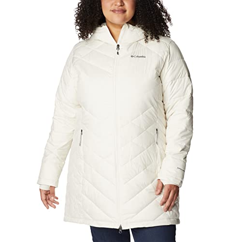 Columbia Women's Heavenly Long Hooded Jacket, Chalk, Medium